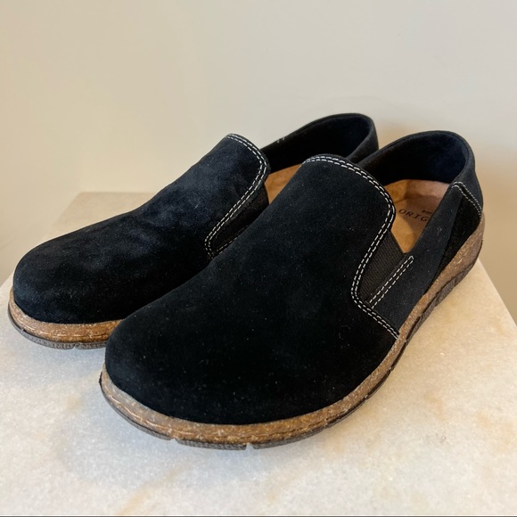 Shoes | Earth Origins Essential Erica Black Suede Slip On Flat Loafer ...